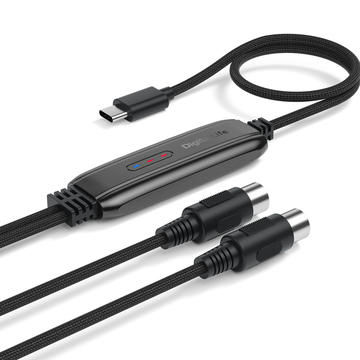 DigitalLife MIDI-C01 | USB-C MIDI Interface with Indicators
