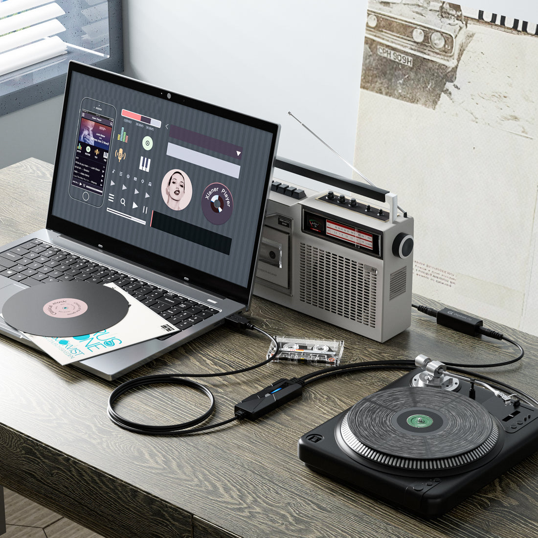 DigitalLife USB 2.0 Audio Capture Card Grabber - Cassette Tapes to Dig